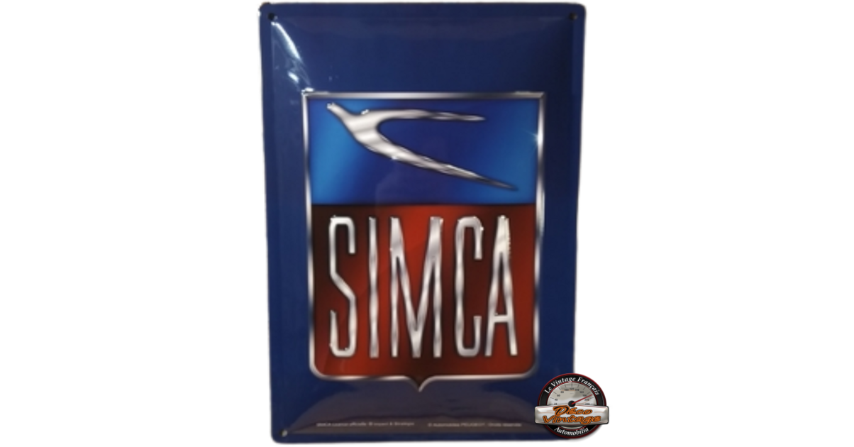 Plaque Simca logo en relief - Déco murale/Plaques 20x30 cm - decovintage